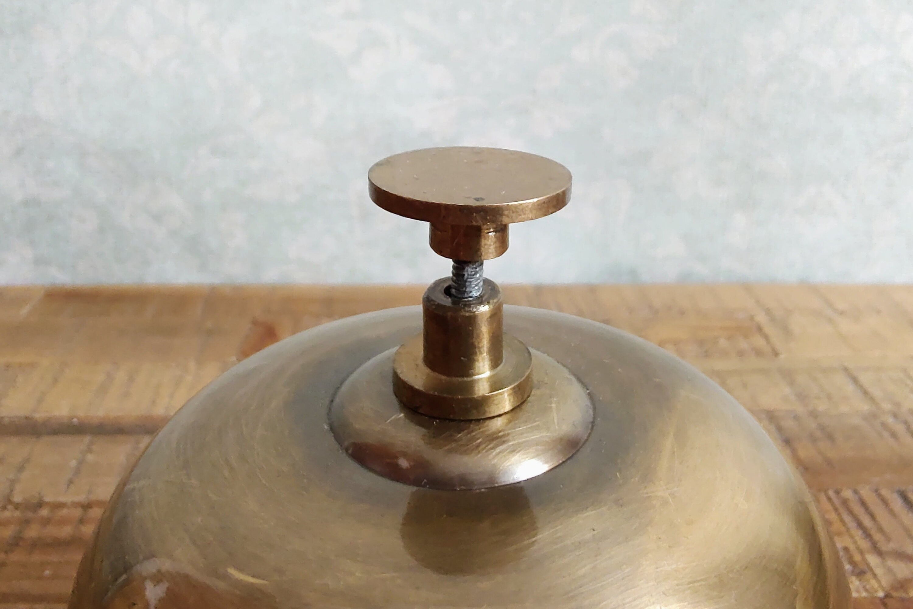 Refined Antique Brass Reception Bell Ideal Table Accent for Hotels or ...