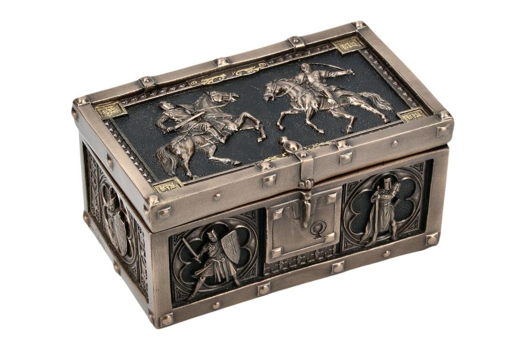 Knight's Box With Templar Crusader and Saracen Reliefs – Medieval ...