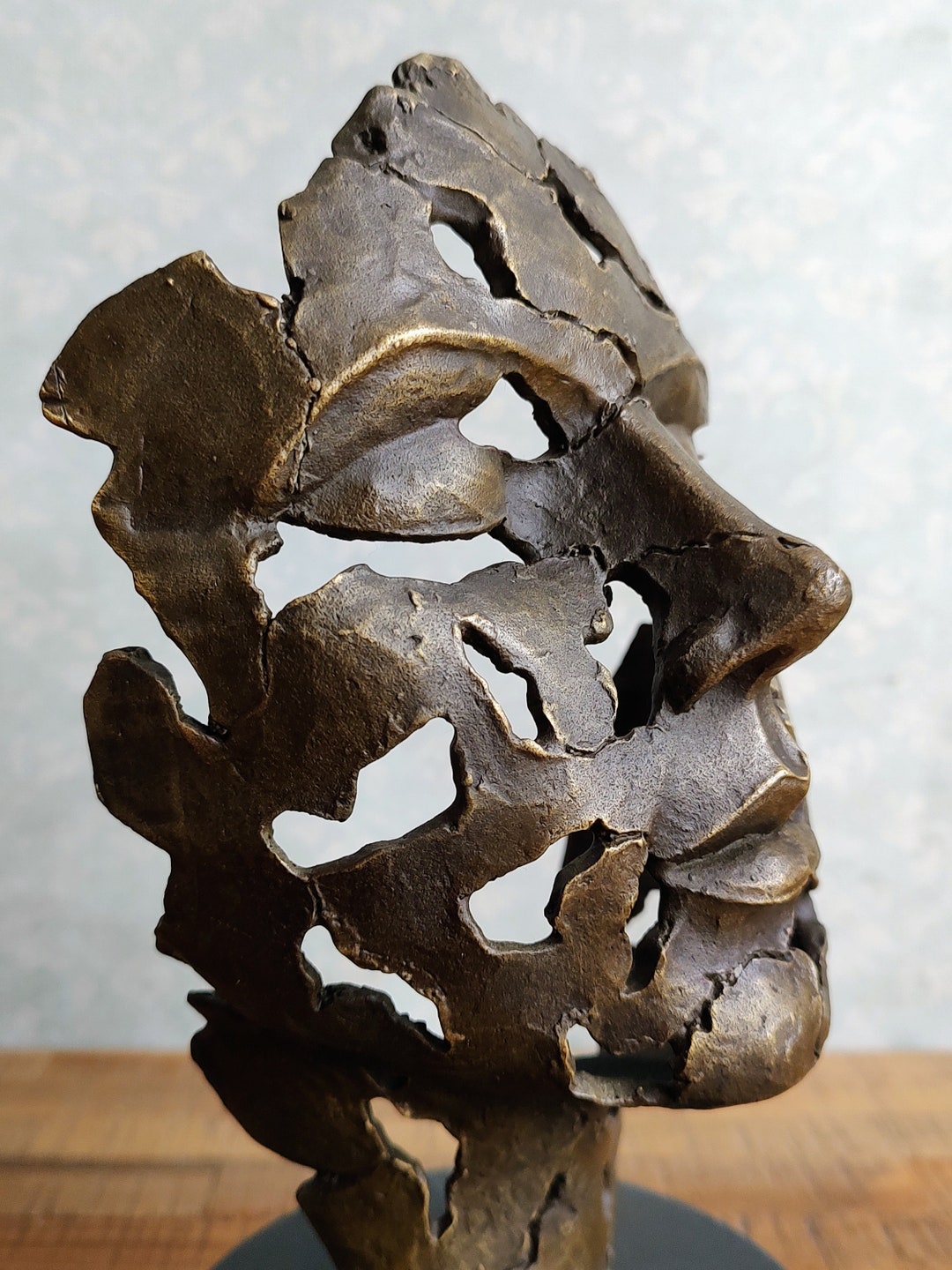 Face - Mask - Dali - Bronze Sculptue - Etsy