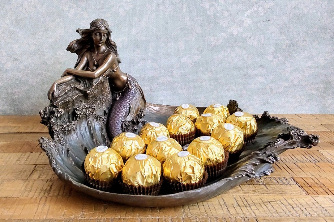 Mermaid Decorative Tray Fruit Bowl or Key Tray Elegant Platter for ...
