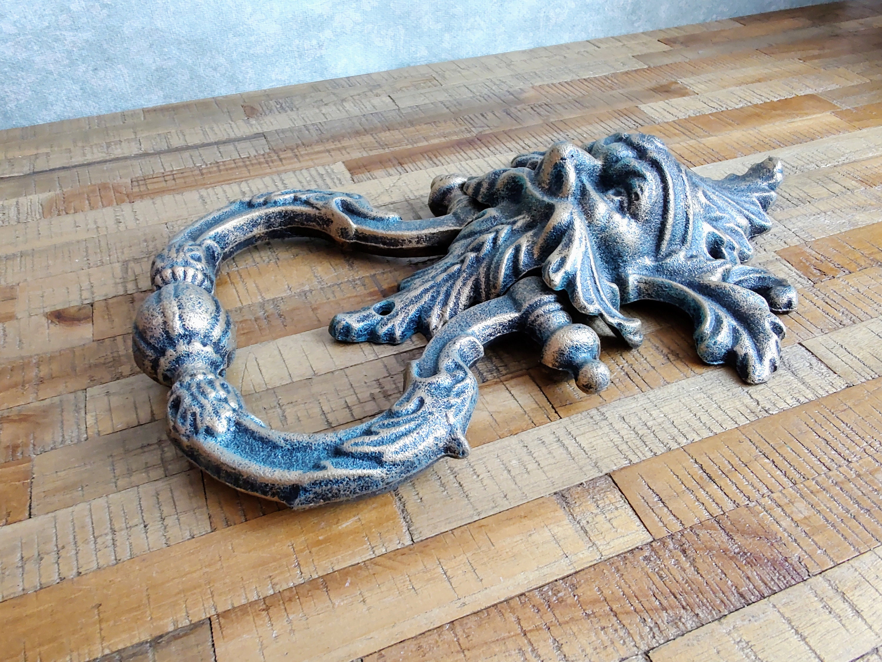 Door Knocker Devil Faun Figure Sculpture Iron in Antique Style 33 Cm XL ...