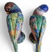 Vintage Large Ceramic Parrots - Multicolored Decorative Birds - Home ...