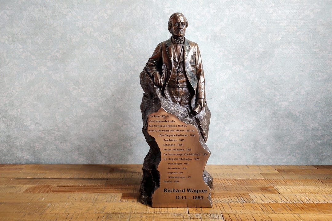 Richard Wagner Figurine: Bronze Finish, German Composer Statue - Etsy
