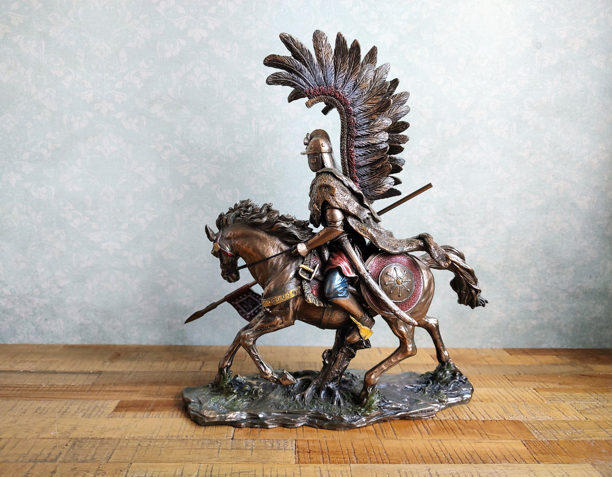 The Husaria Polish Hussar Figurine on Horseback a Heavily Armoured ...
