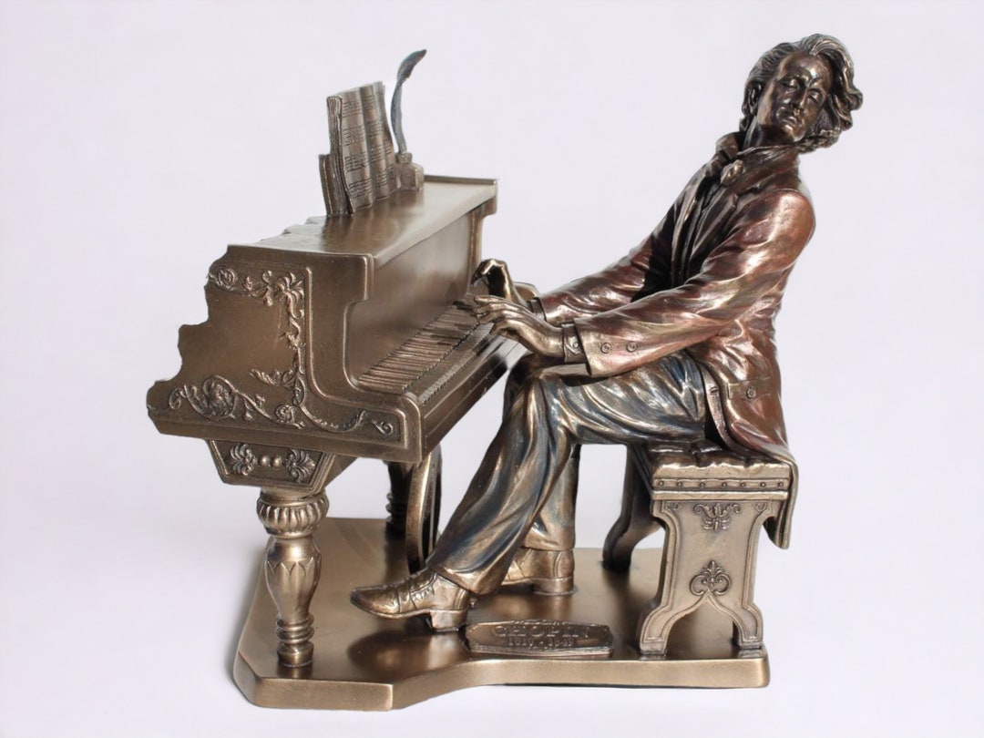 Frederic Chopin at the Piano Polish Pianist Statue Piano Playing ...
