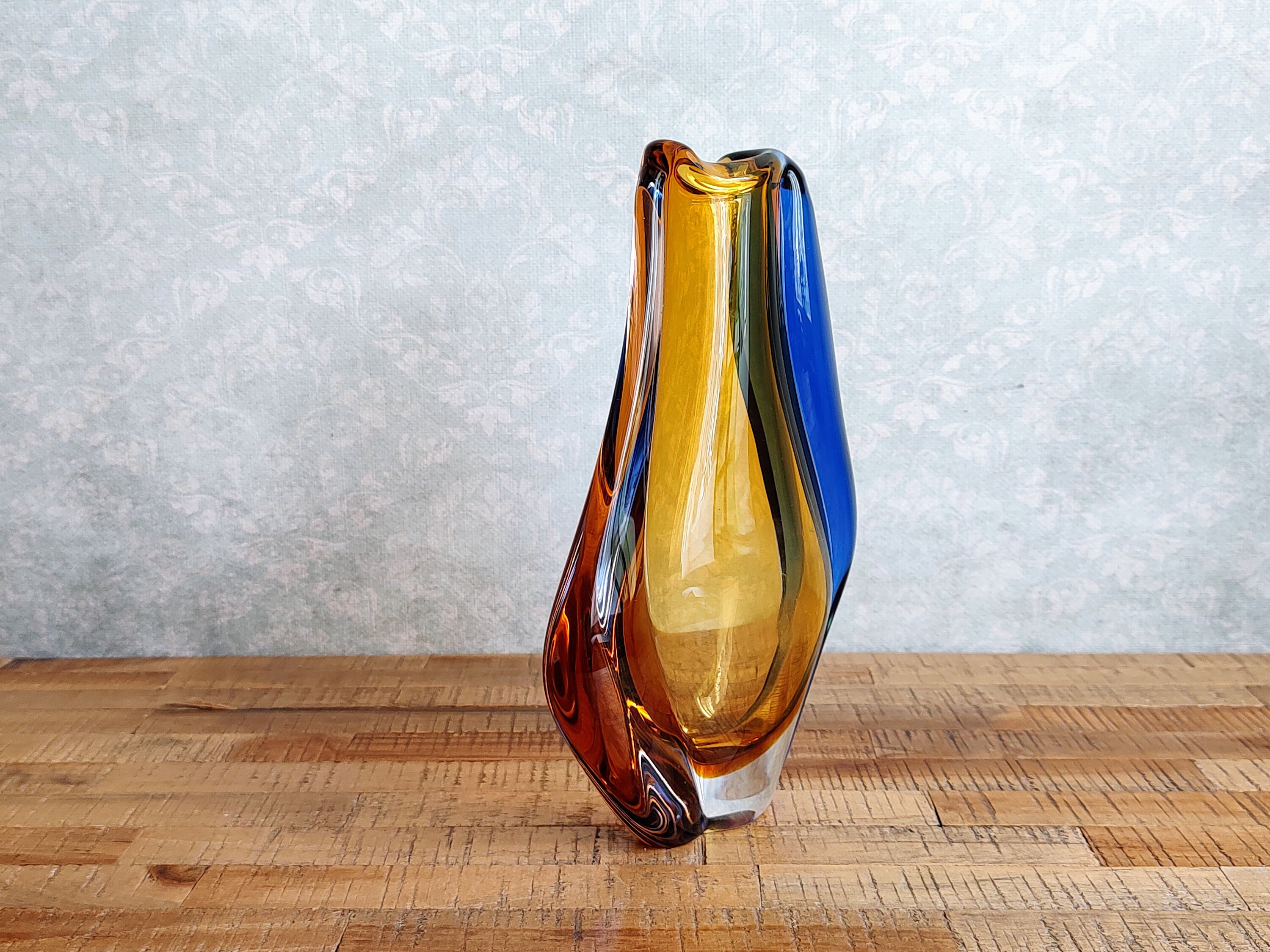 Vintage Art Glass Vase Retro Vase Hana Machovská Model Romana No.53656 ...