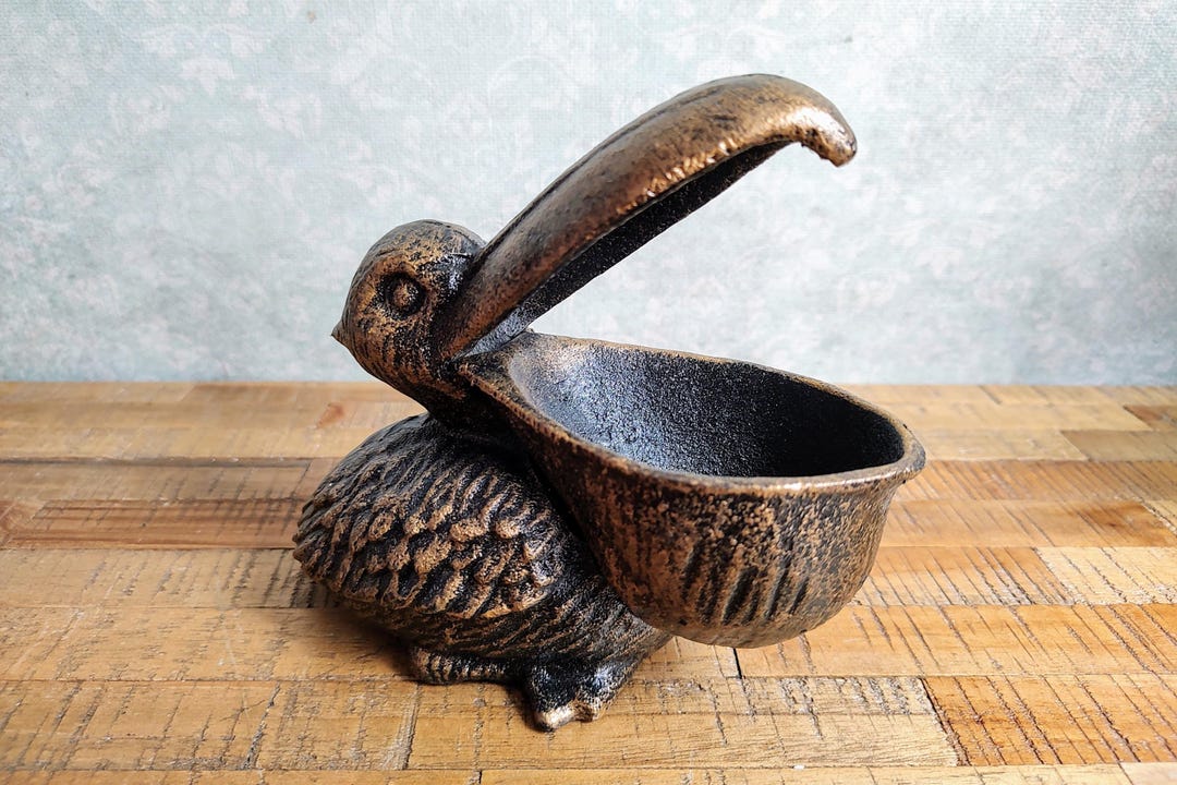 Cast Iron Pelican Statue - Elegant Key Box & Unique Decor Piece ...