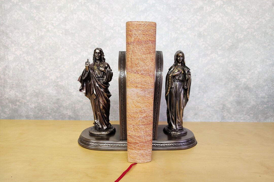 Sacred Heart of Jesus - Immaculate Heart of Mary Bookends Set of 2 ...