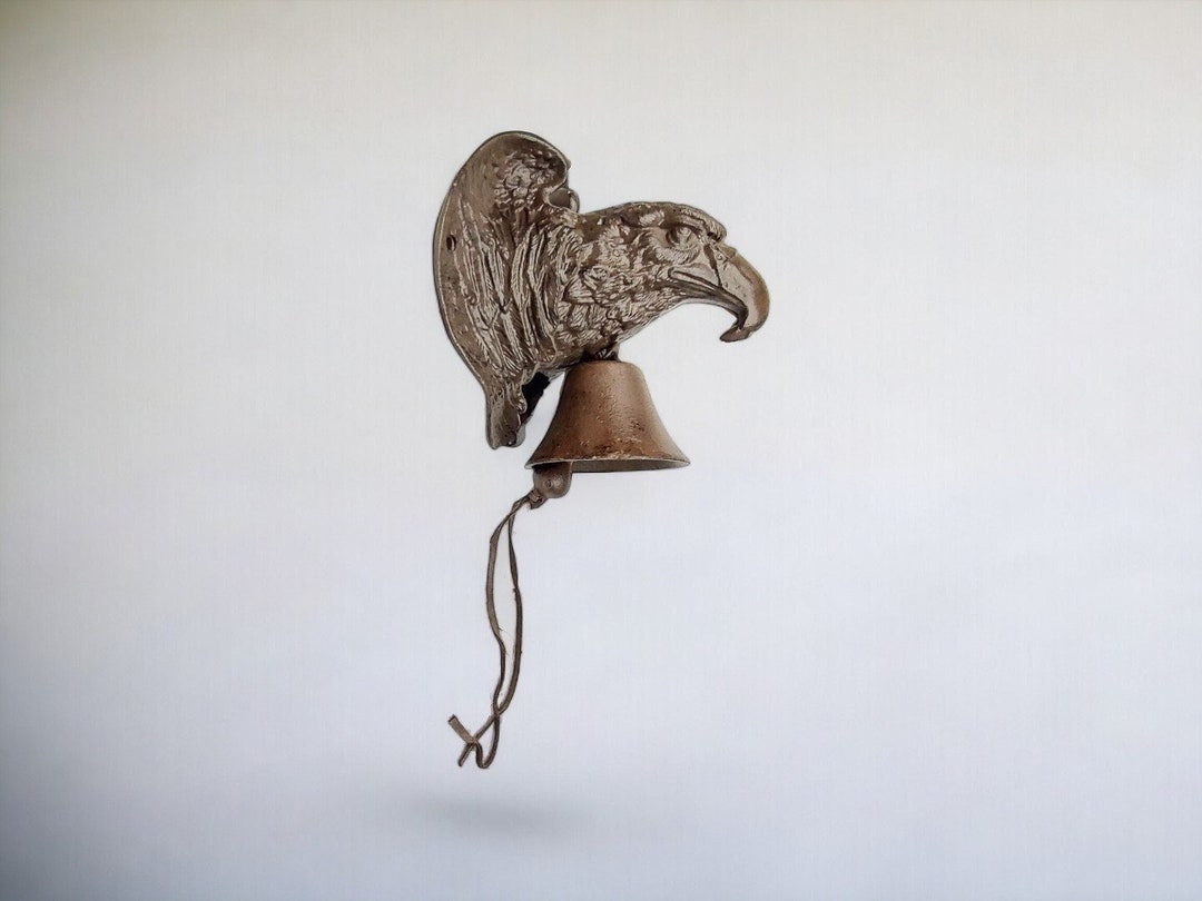 Large Cast Iron Eagle Head Bell for Porch or Terrace - Entrance ...