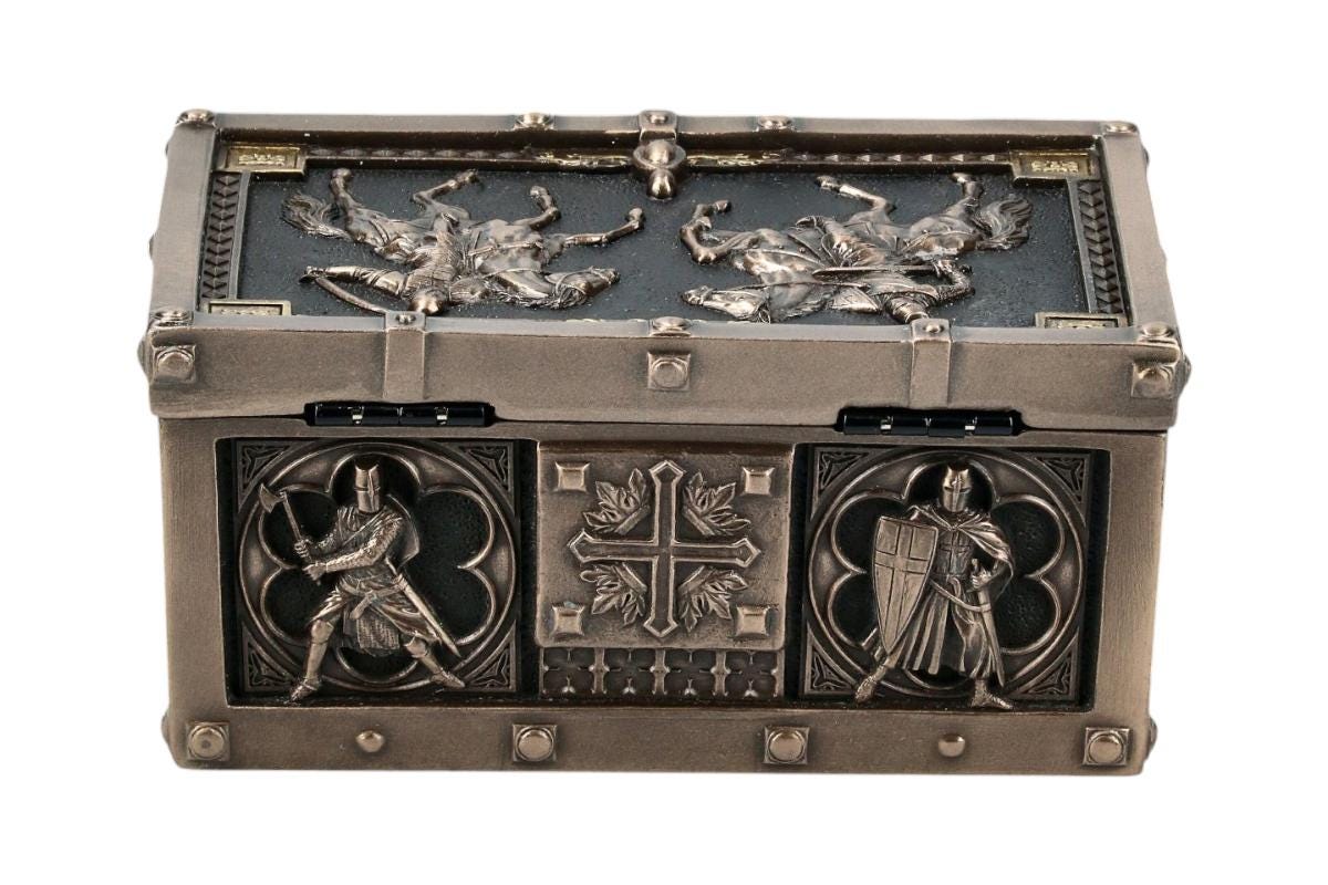 Knight’s Chest With Bas-reliefs of Templar Crusaders and Saracens ...