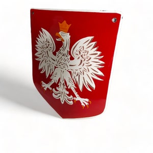 National Emblem of Poland Enameled Plaque Polish White Crowned Eagle ...