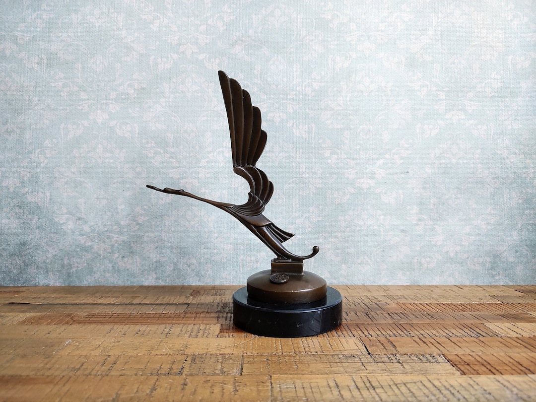 Stork Bronze Sculpture Art Deco Car Mascot - Etsy