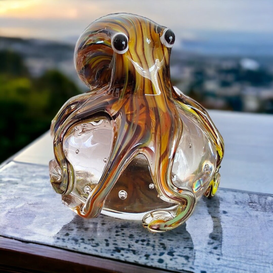 Venetian Glass Octopus Ornament Glass Sculpture of an Octopus Animal ...