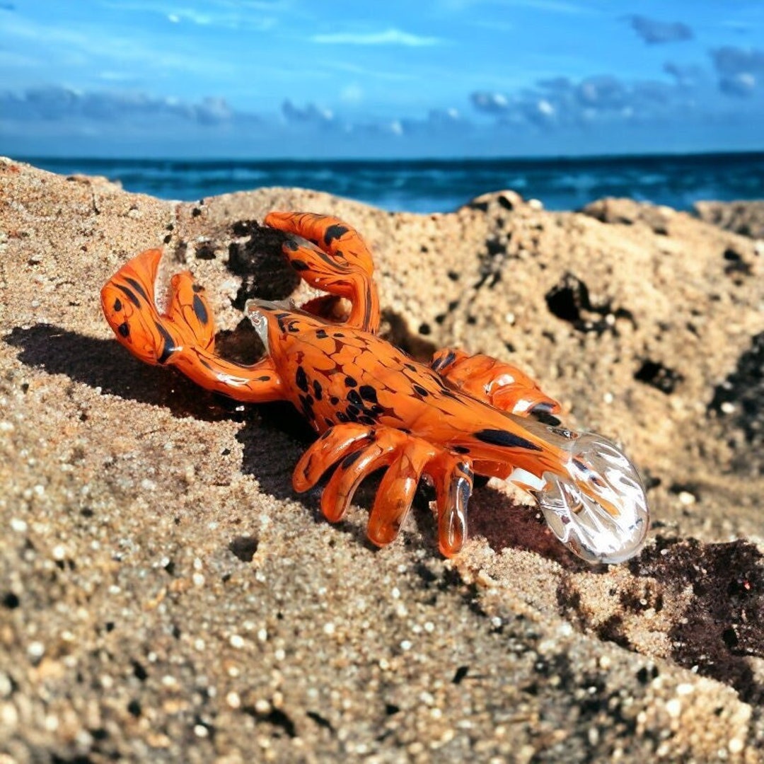 Glass Lobster Sculpture in Murano Style Lobster Lovers Gift Nautical ...