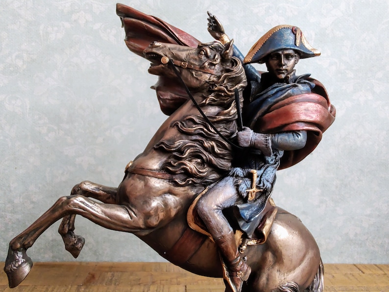 Napoleon Bonaparte on Horseback: Crossing the Alps Impressive Cold Cast ...