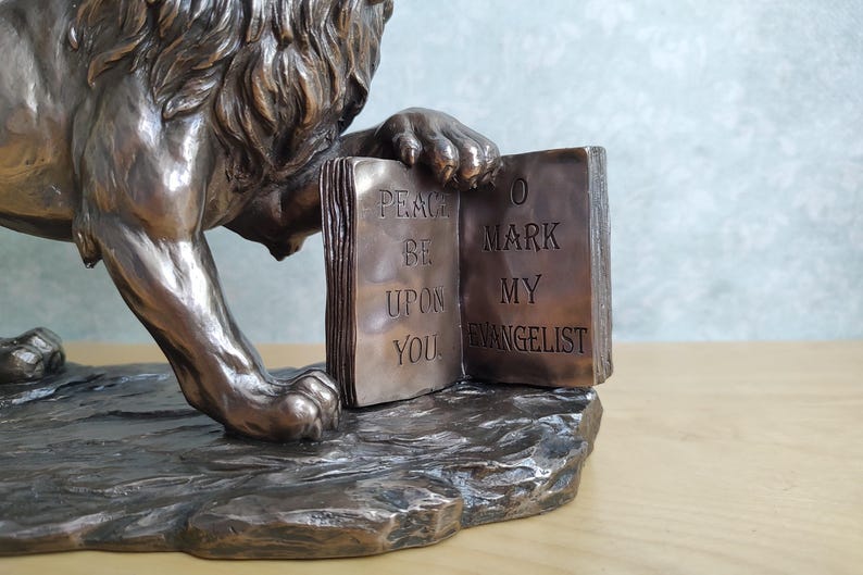 Estátua do Leão Alado de São Marcos: Acabamento em Bronze, Decoração ...