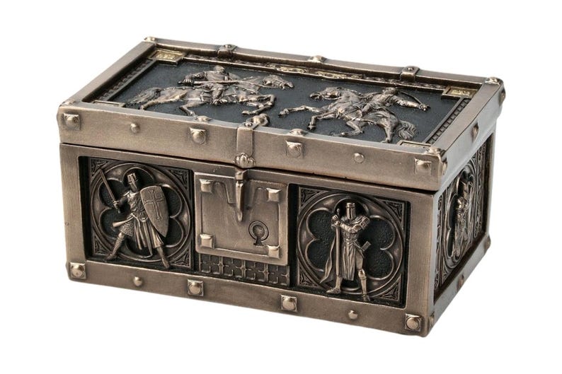Knight’s Chest With Bas-reliefs of Templar Crusaders and Saracens ...