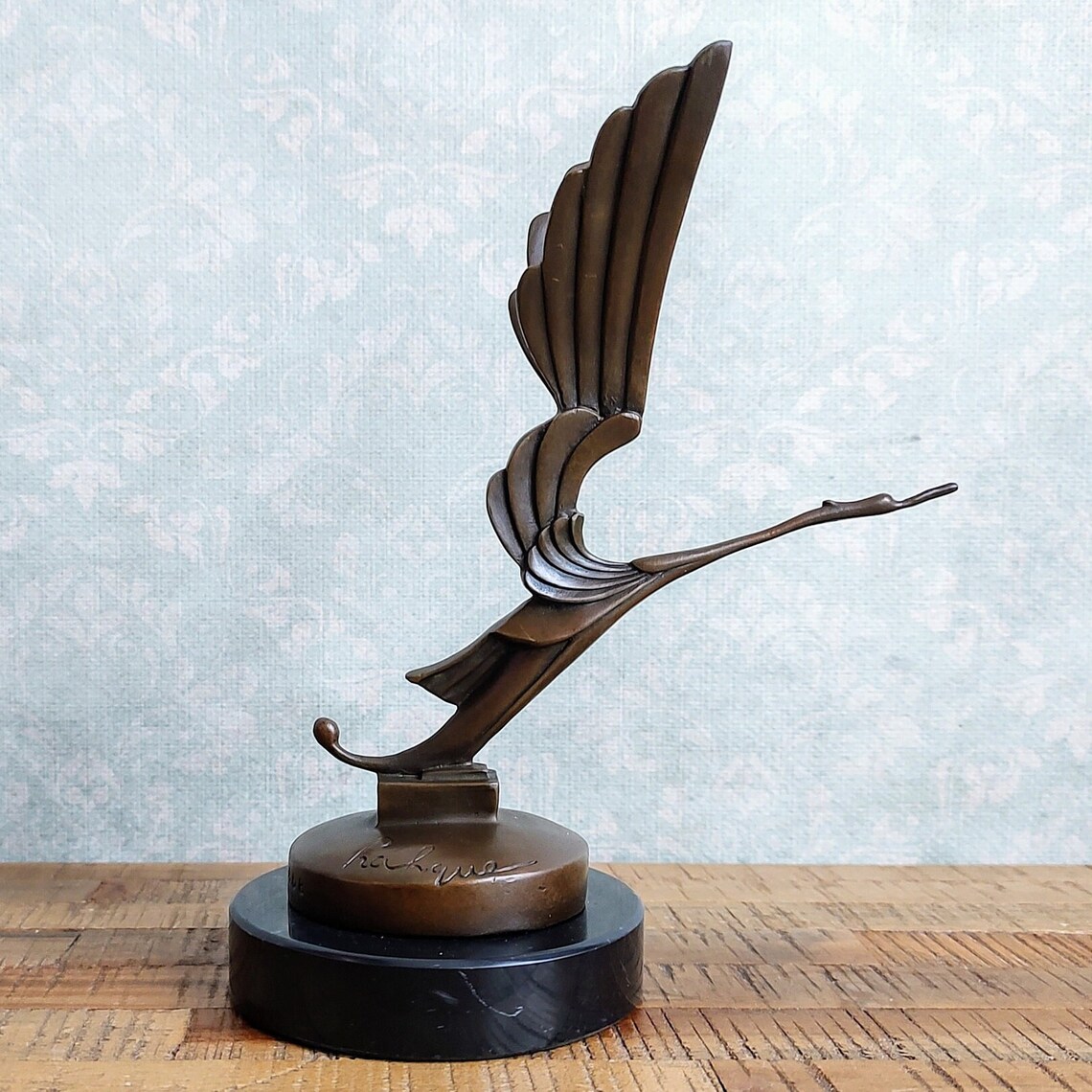 Stork Bronze Sculpture Art Deco Car Mascot - Etsy