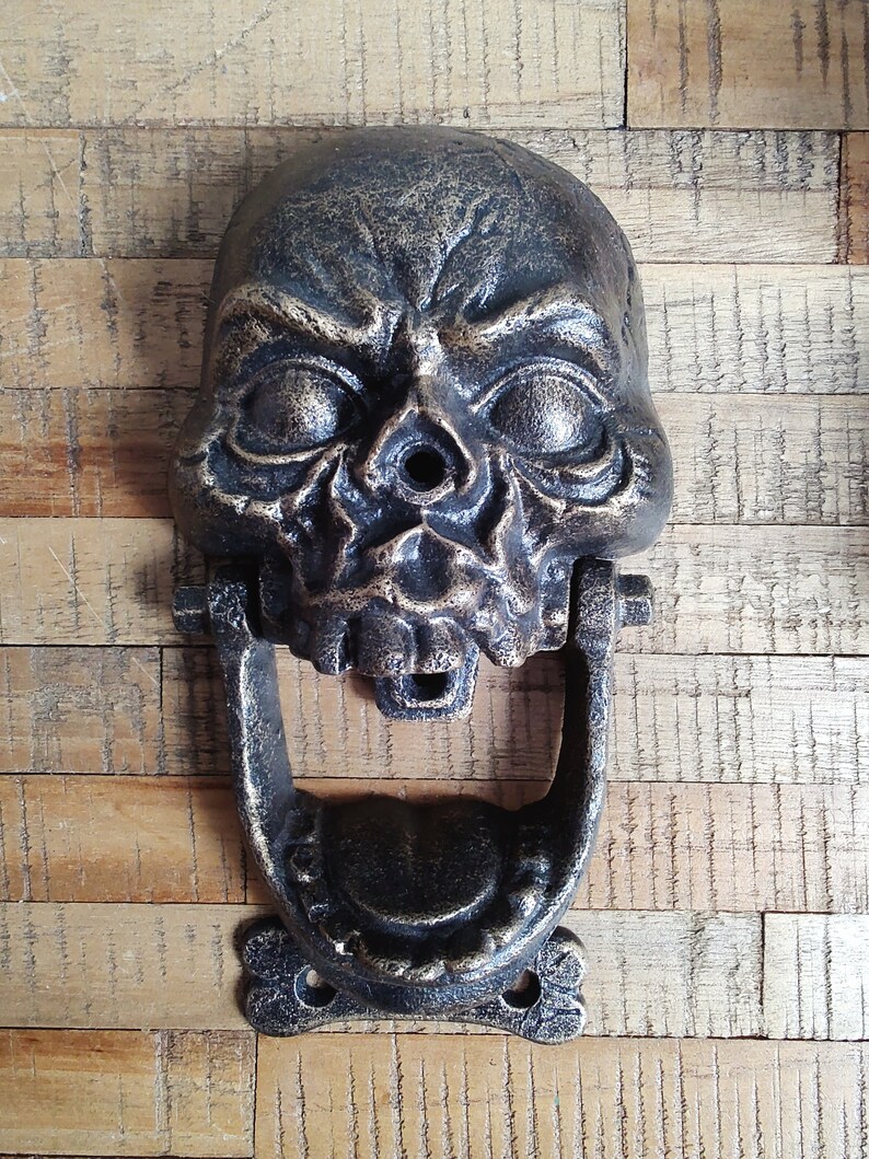 Cast Iron Skull Door Knocker Large Skull Door Knockers for - Etsy