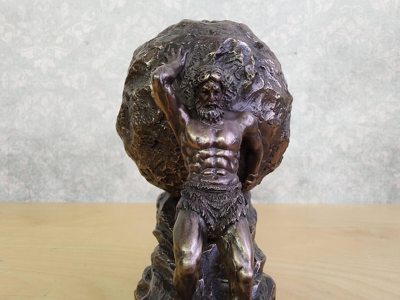 Bronze Finish Sisyphus Statue: Greek Mythology Figurine - Etsy