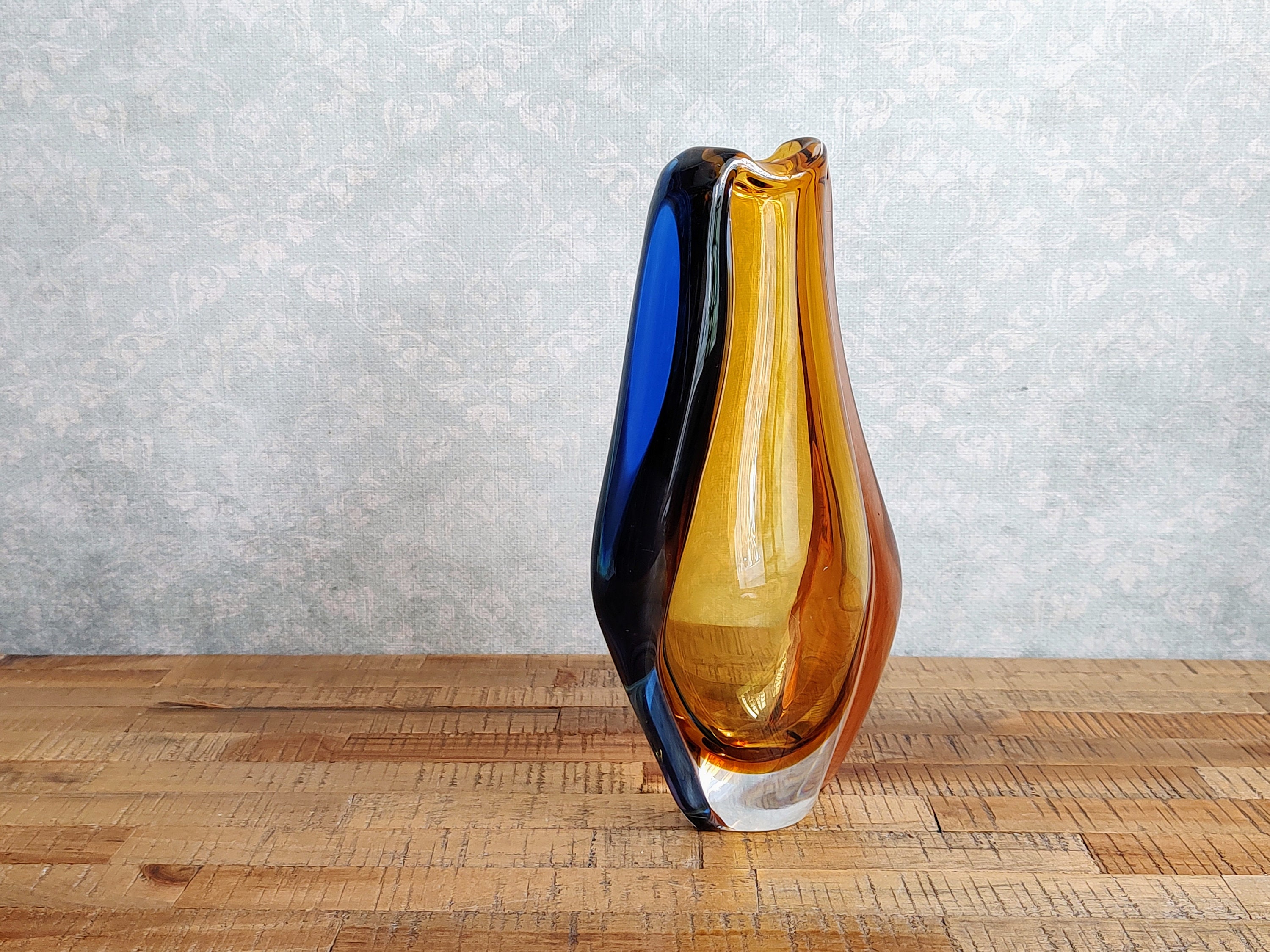 Vintage Art Glass Vase Retro Vase Hana Machovská Model Romana No.53656 ...