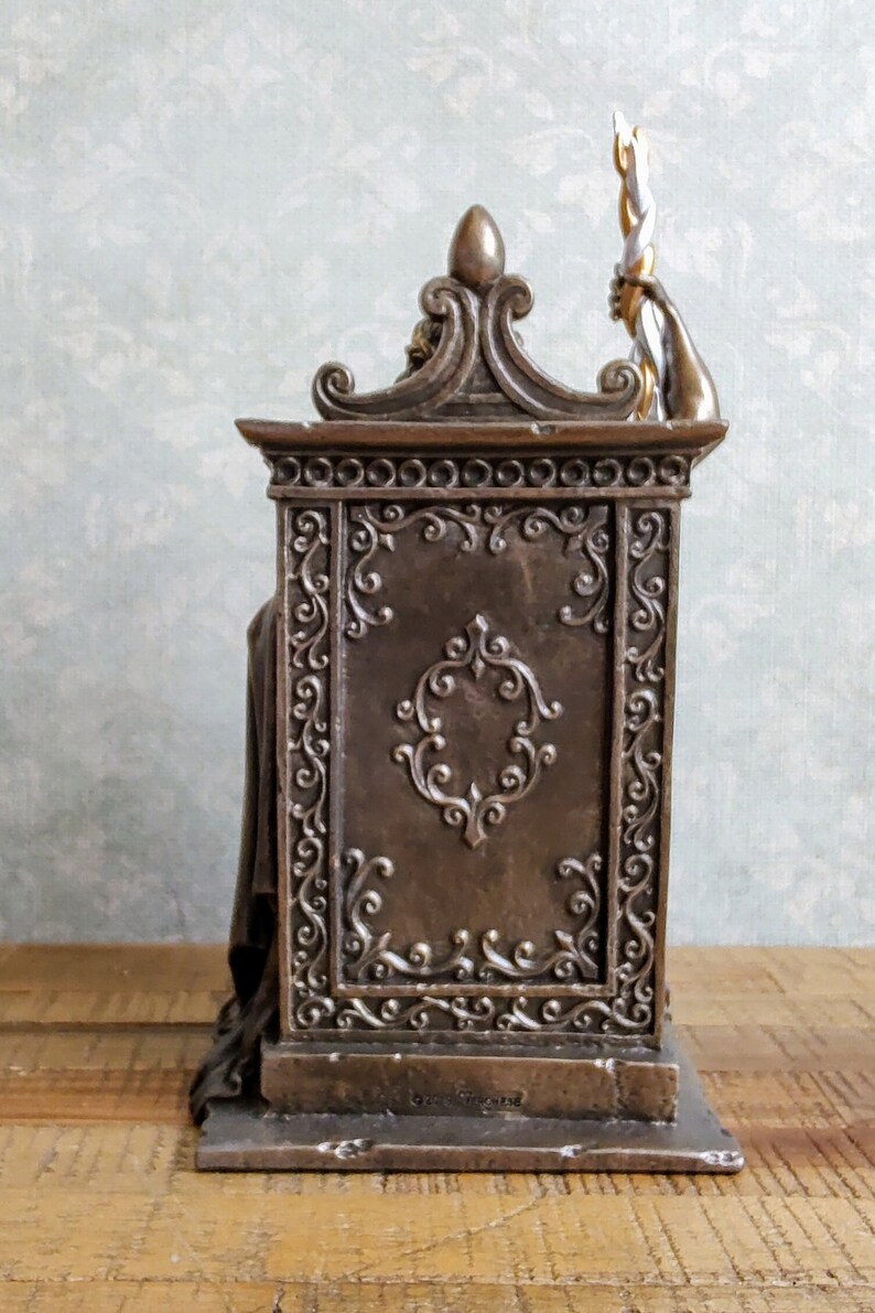 Zeus on Throne With Thunderbolt Greek Roman God Antique Bronze Finish ...