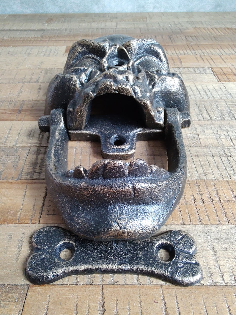 Cast Iron Skull Door Knocker Large Skull Door Knockers for - Etsy