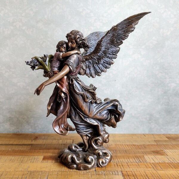 Guardian Angel Statue - Etsy