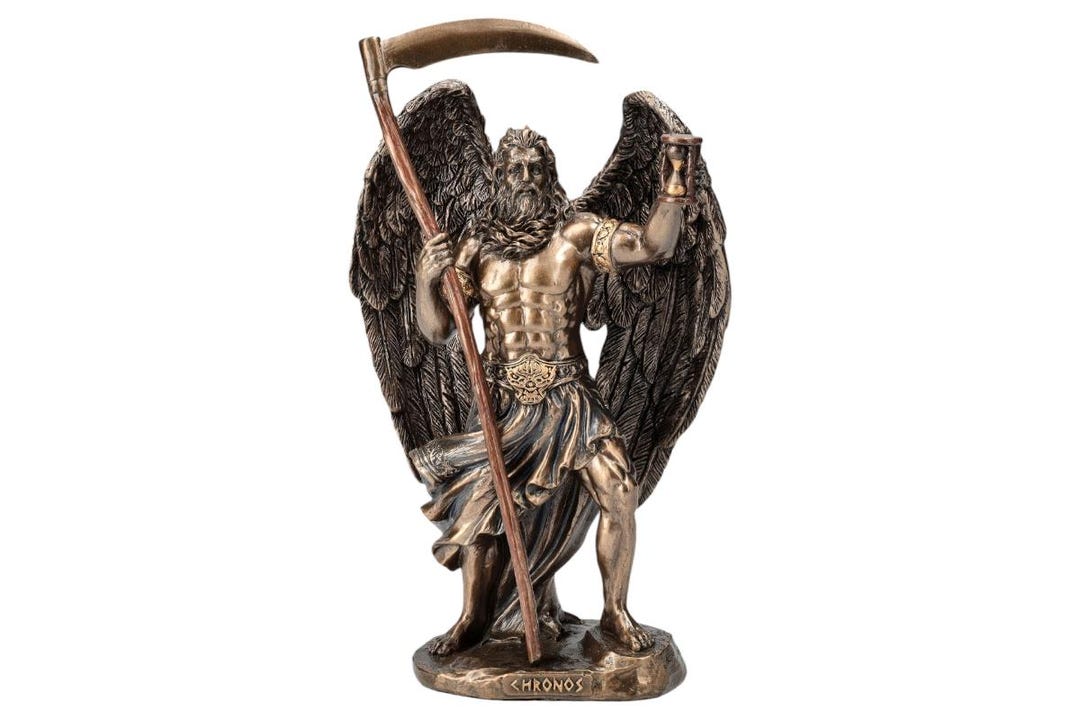 Chronos Greek God of Time Statue Cold Cast Bronze & Resin Sculpture ...