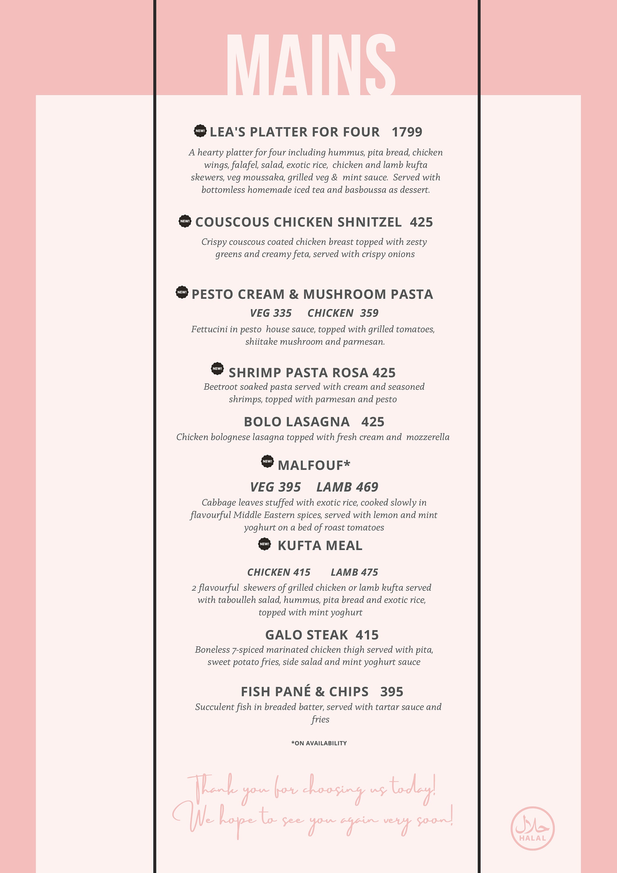 Simple and Classy Menu Design - Etsy