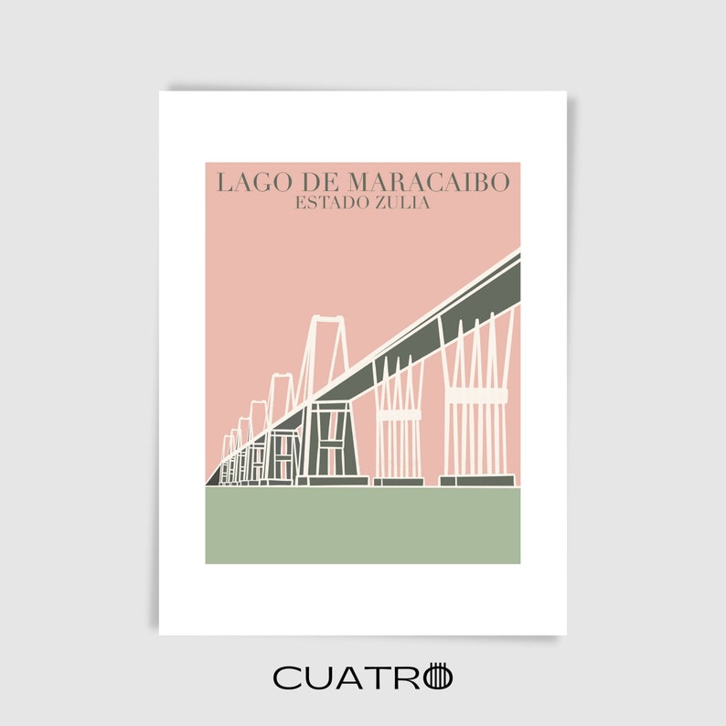 Lago De Maracaibo | Venezuela Illustration | Venezuelan Print ...