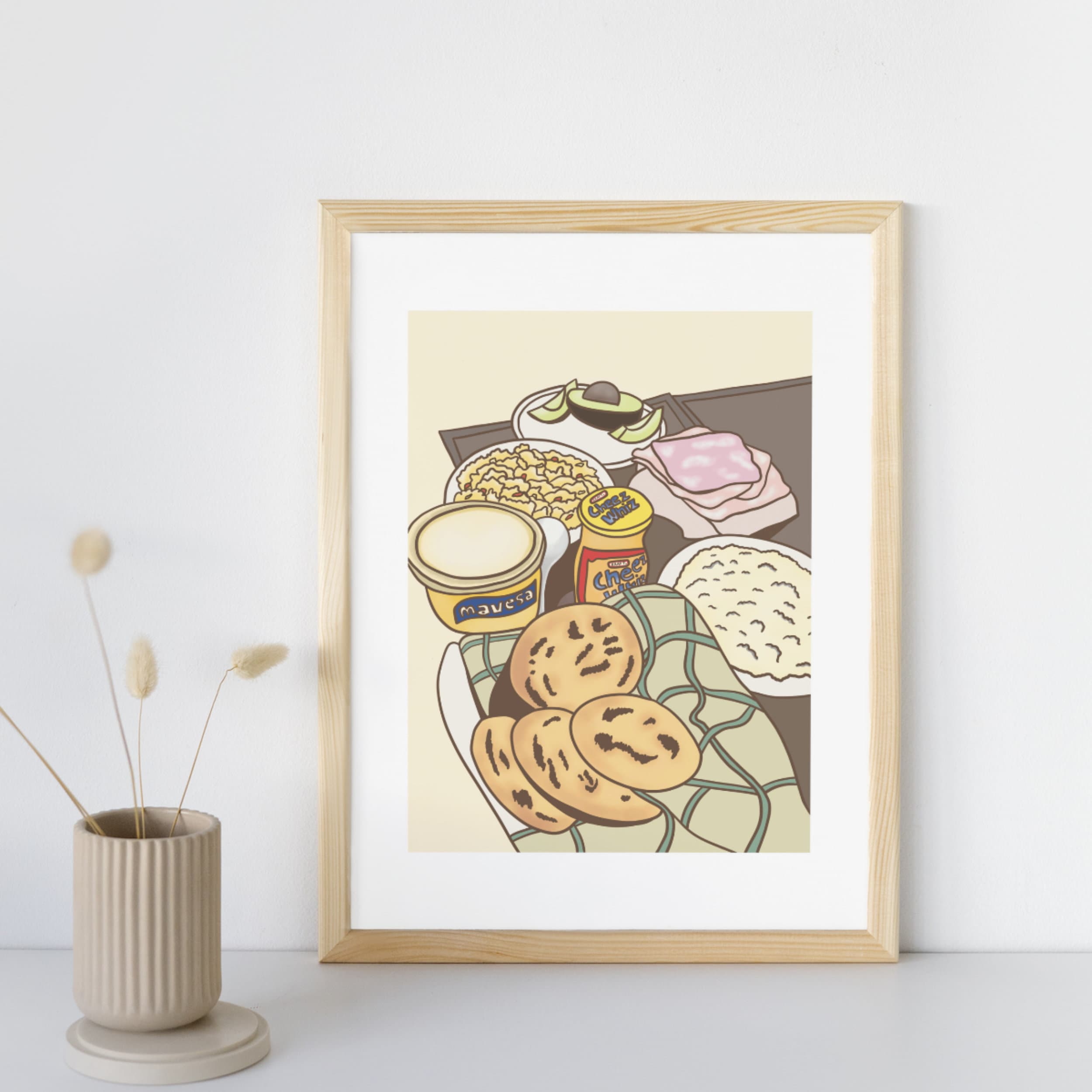 Arepas Illustration | Venezuelan Breakfast Art Print | Original ...