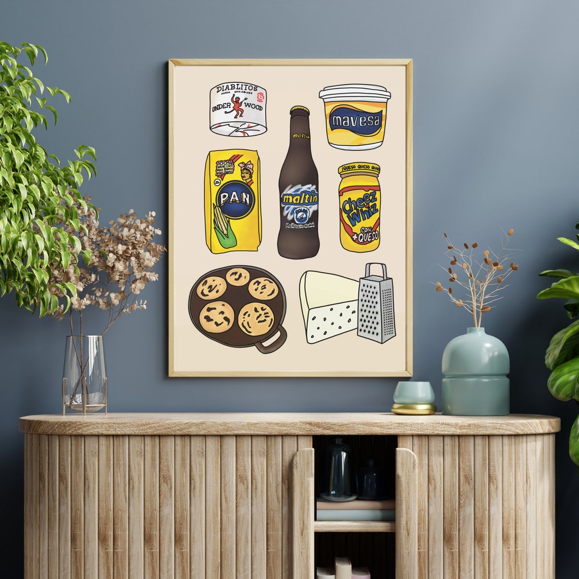 Venezuelan Breakfast Illustration | Arepas Art Print | Original ...