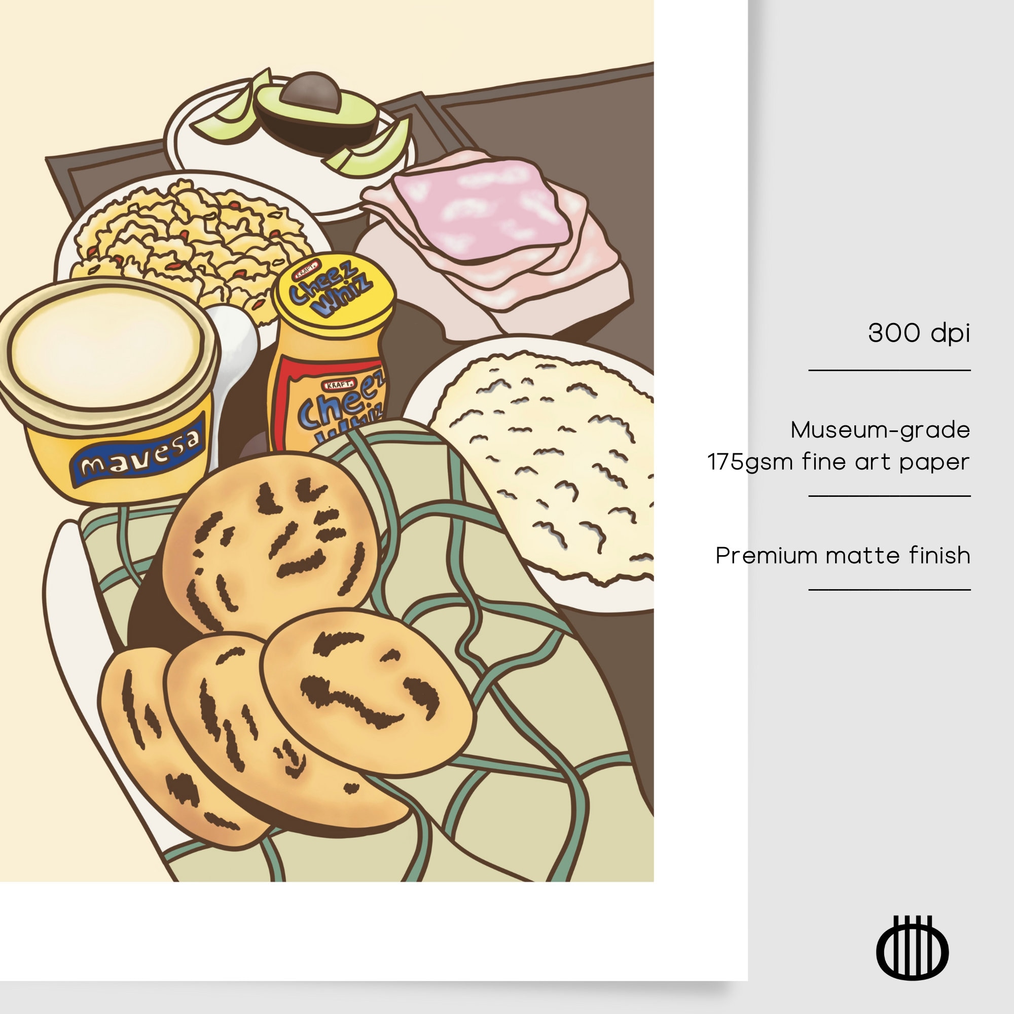 Arepas Illustration Venezuelan Breakfast Art Print Original Venezuelan ...