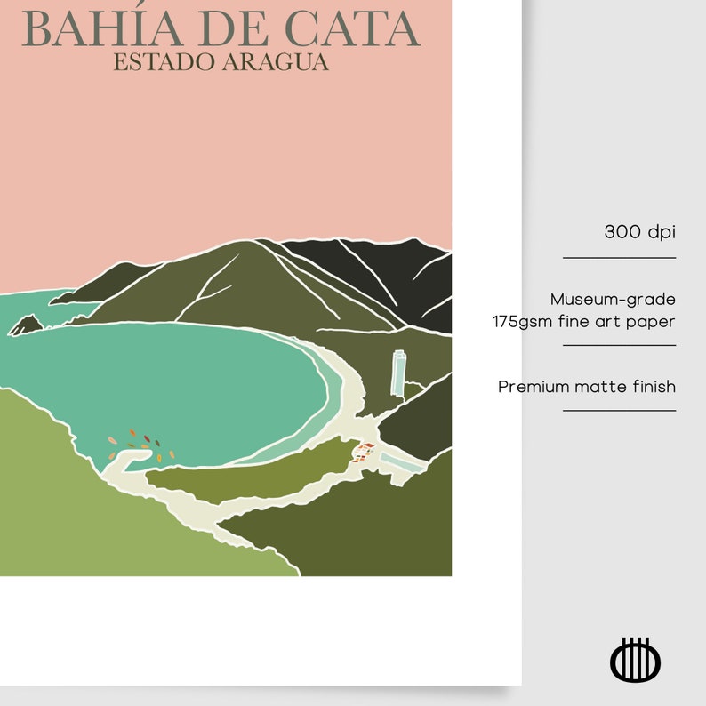 Bahia De Cata | Aragua Illustration | Venezuelan Print | Venezuelan ...