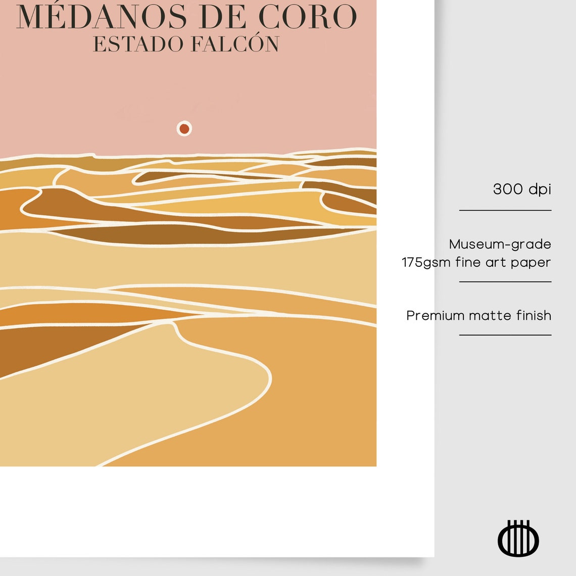 Medanos De Coro | Venezuela Illustration | Venezuelan Art Print | Wall ...
