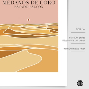 Medanos De Coro Art Print | Venezuelan Desert Landscape Poster - Etsy