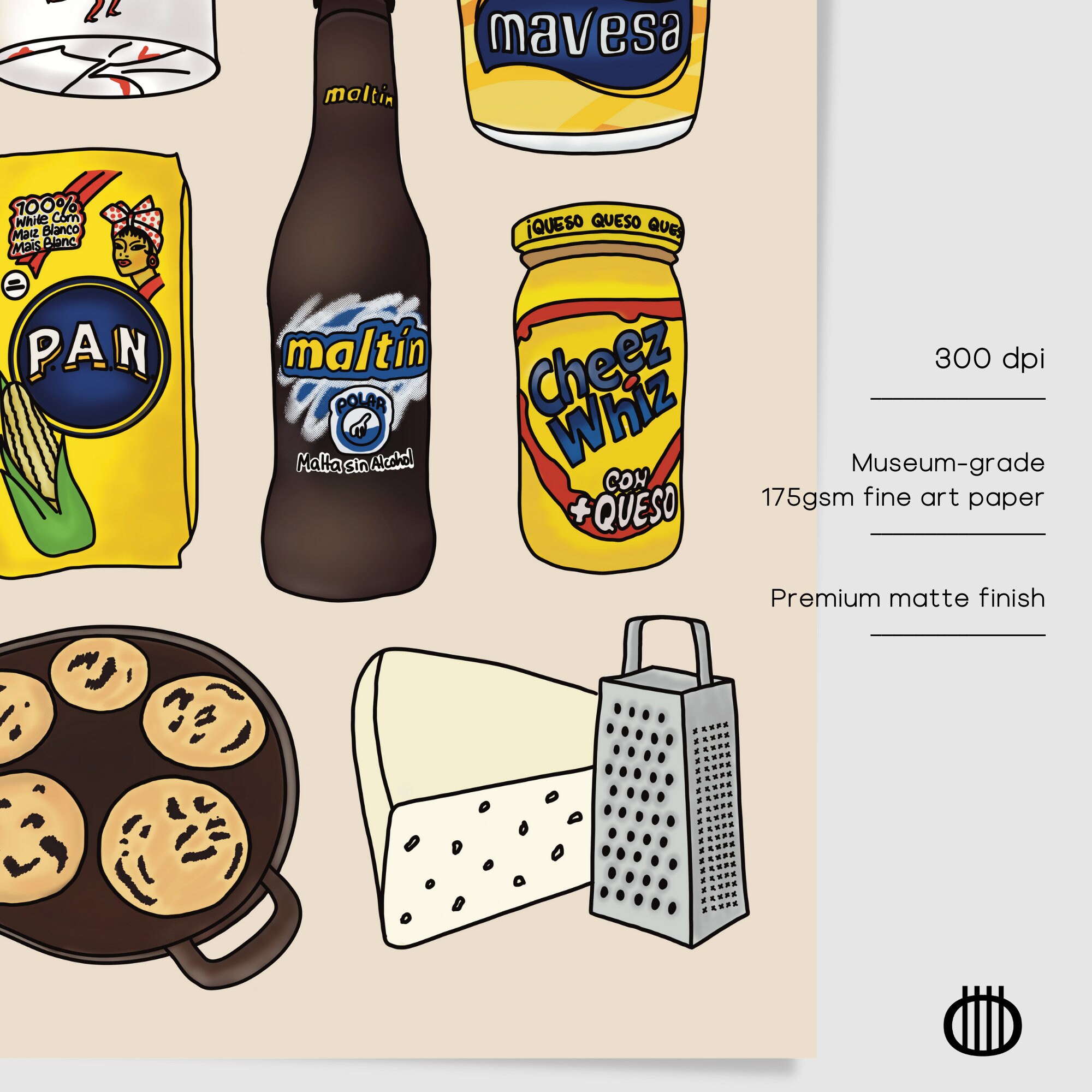 Venezuelan Breakfast Illustration | Arepas Art Print | Original ...