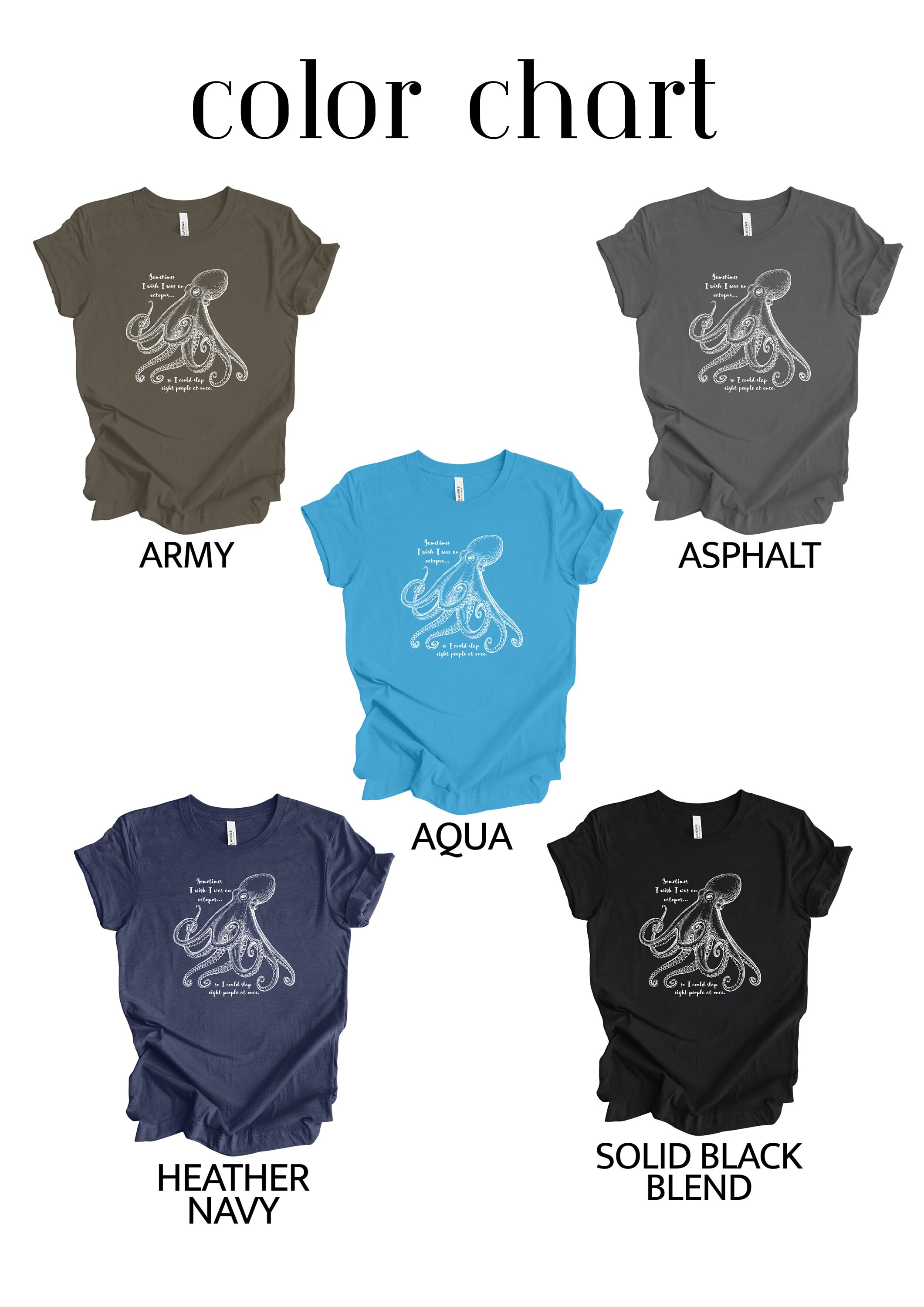 Octopus T-shirt Ocean Shirt Ocean Love Shirt Sarcastic Octopus Shirt ...