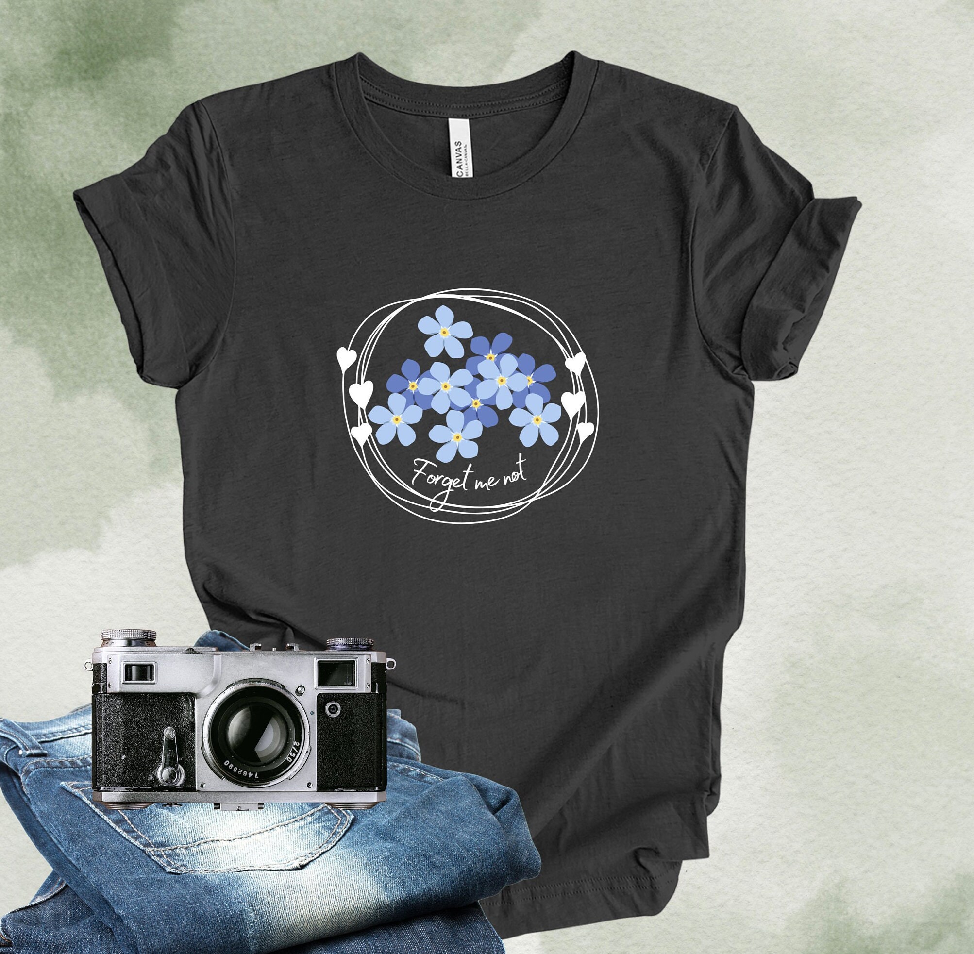 Forget Me Not T Shirt, Forget Me Not Flower, Always Remember, Botanical ...