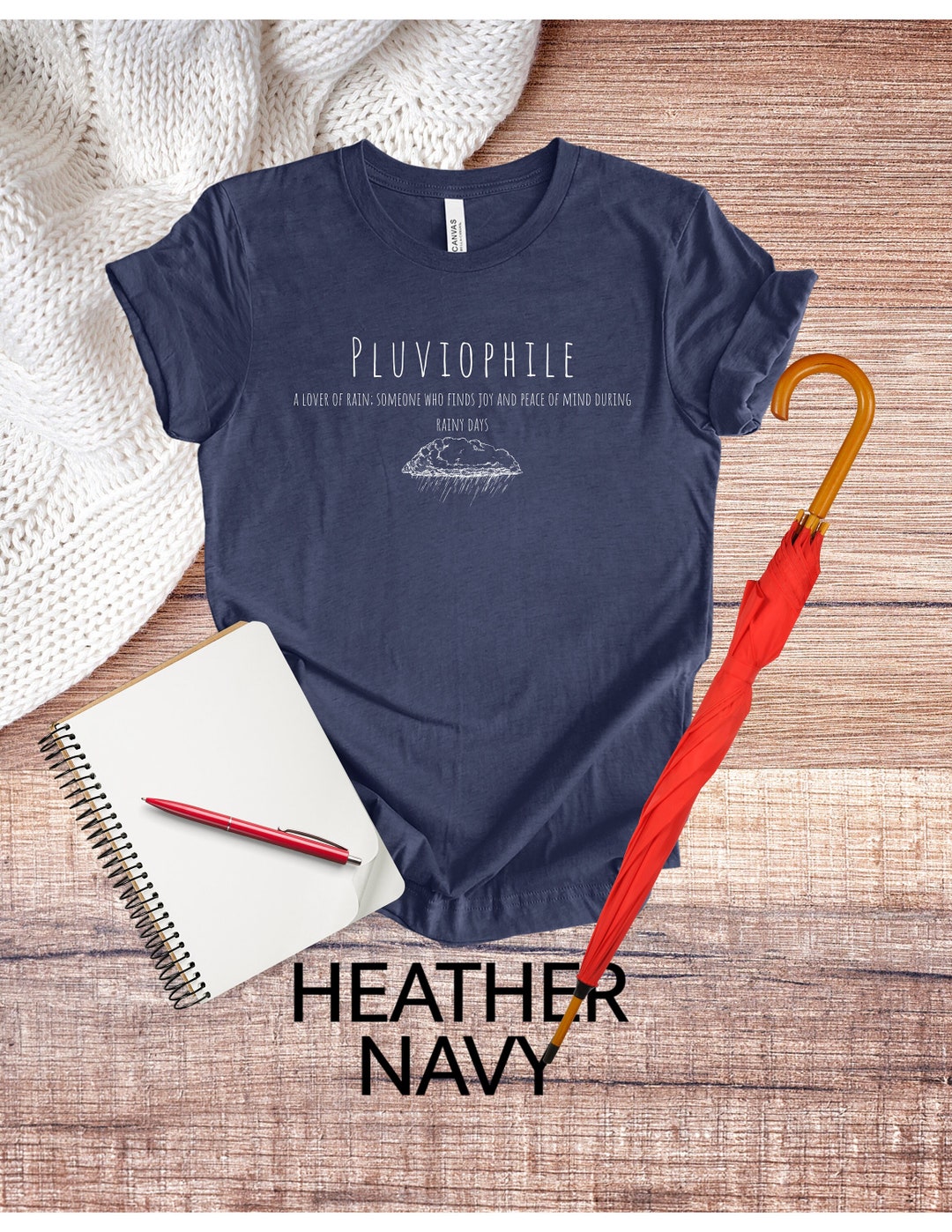 Pluviophile Definition T Shirt, Rain Lover, Rainy Day Joy Tee ...