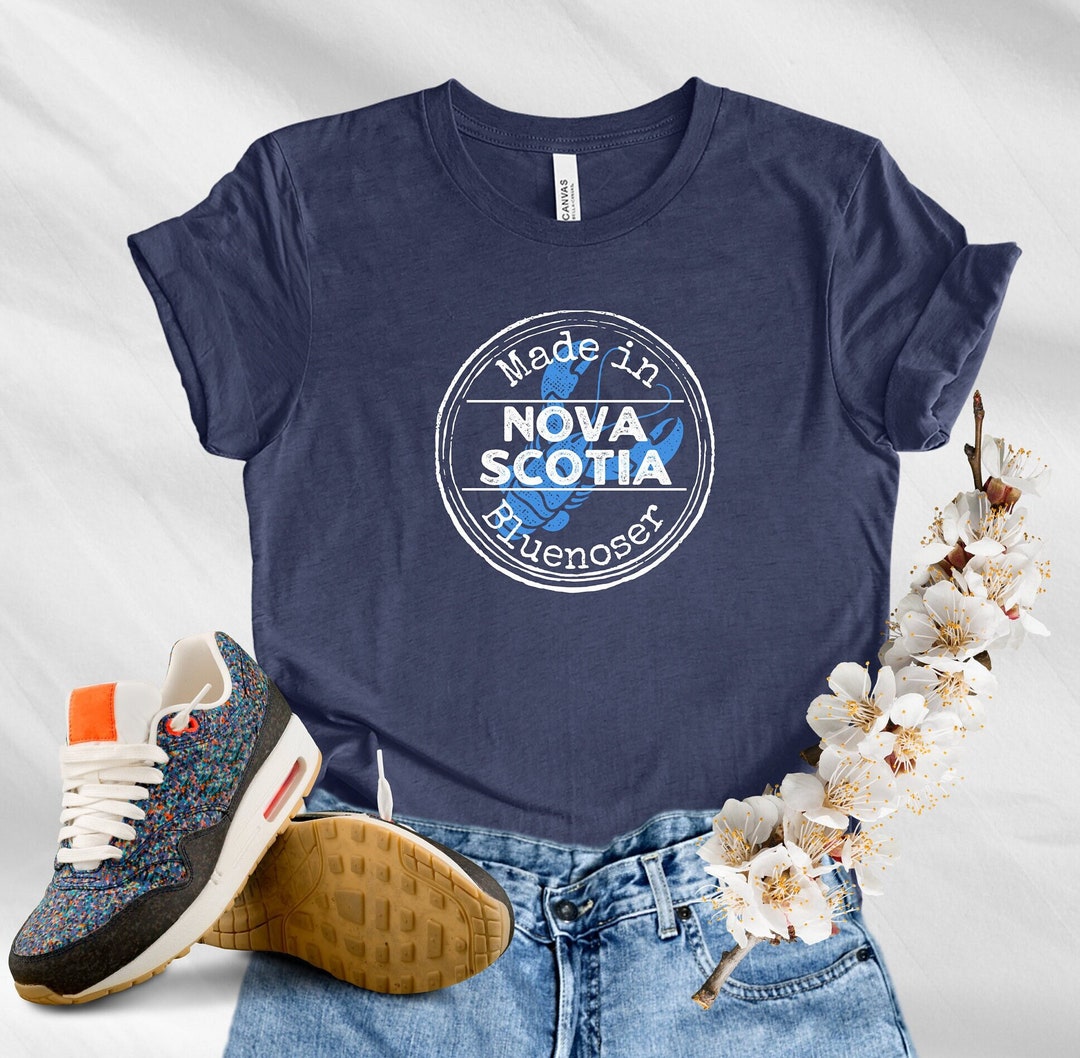 Made in Nova Scotia T Shirt, Bluenoser Tee, Stamped Made in Nova Scotia ...