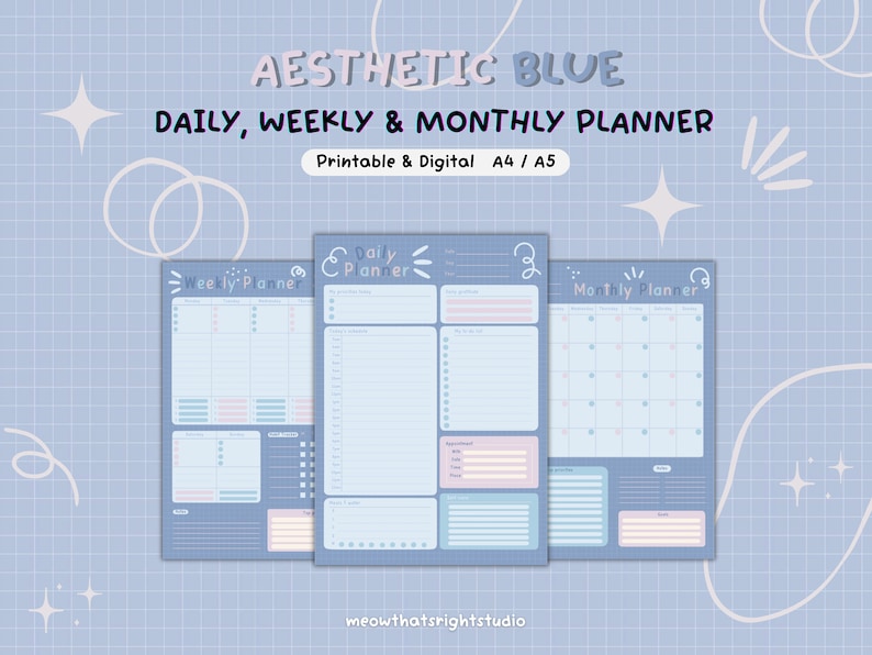 All-in-one Digital Planner 2024, 2025, 2026, Undated Digital Planner ...