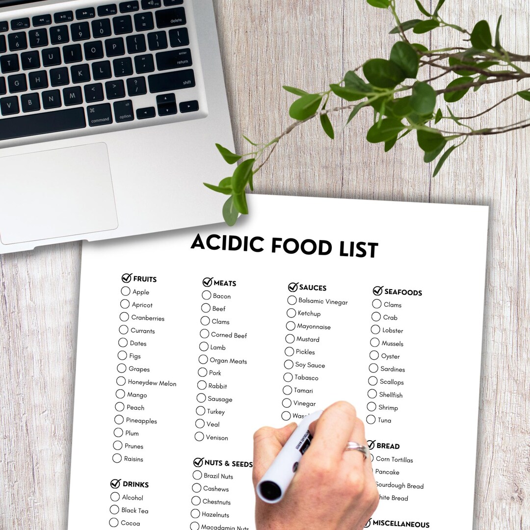 Acidic Food List, Acidic Foods, Acidic Diet, Foods With Acid, Ph Level ...