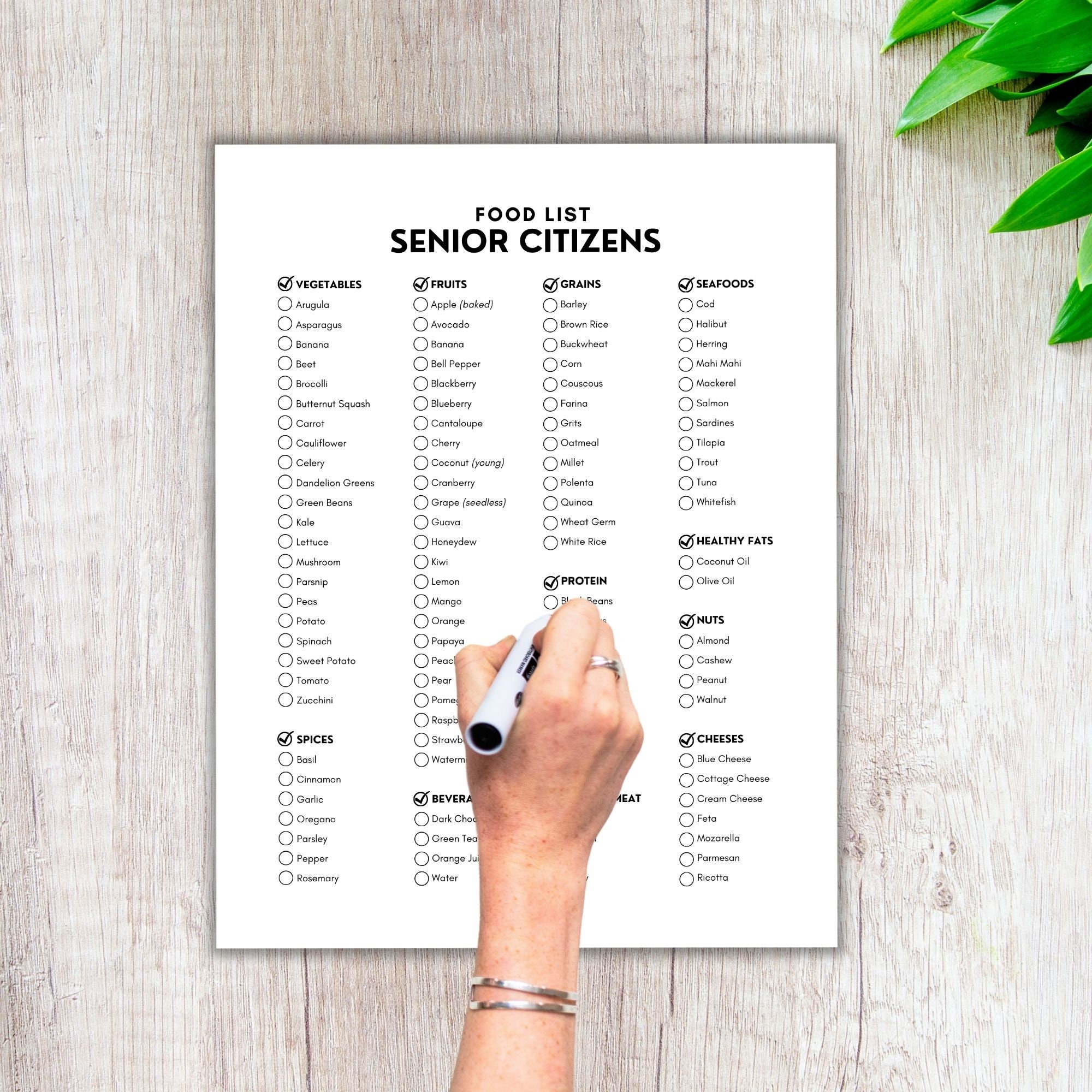 Senior Citizens, Food List, Elderly Foods, Grocery List, Shopping List ...