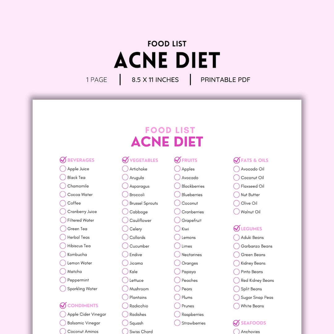 Acne Diet, Food List, Acne Prevention, Clear Skin Diet, Foods for Acne ...