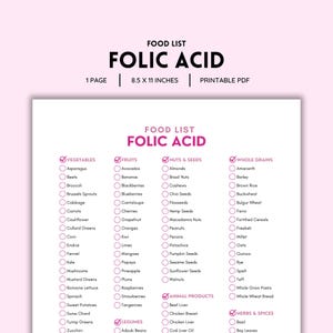 Folic Acid, Folate Foods, Food Source, Vitamin B9, Food List, Grocery ...
