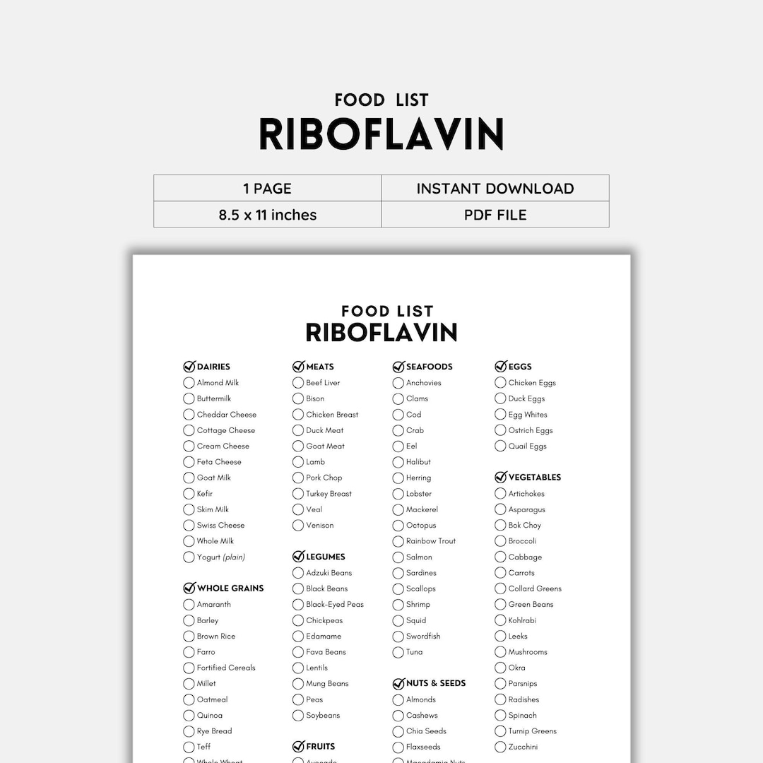 Riboflavin, Vitamin B2, Rich Foods, Food List, Riboflavin Sources ...