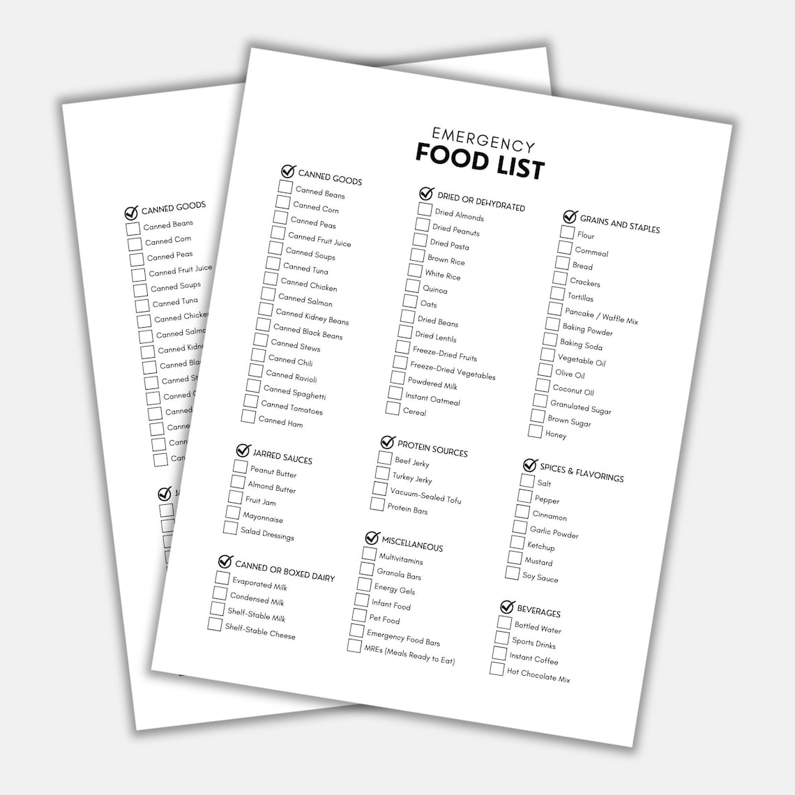 Emergency Food, Food List, Survival Food, Emergency Supplies, Shelf ...