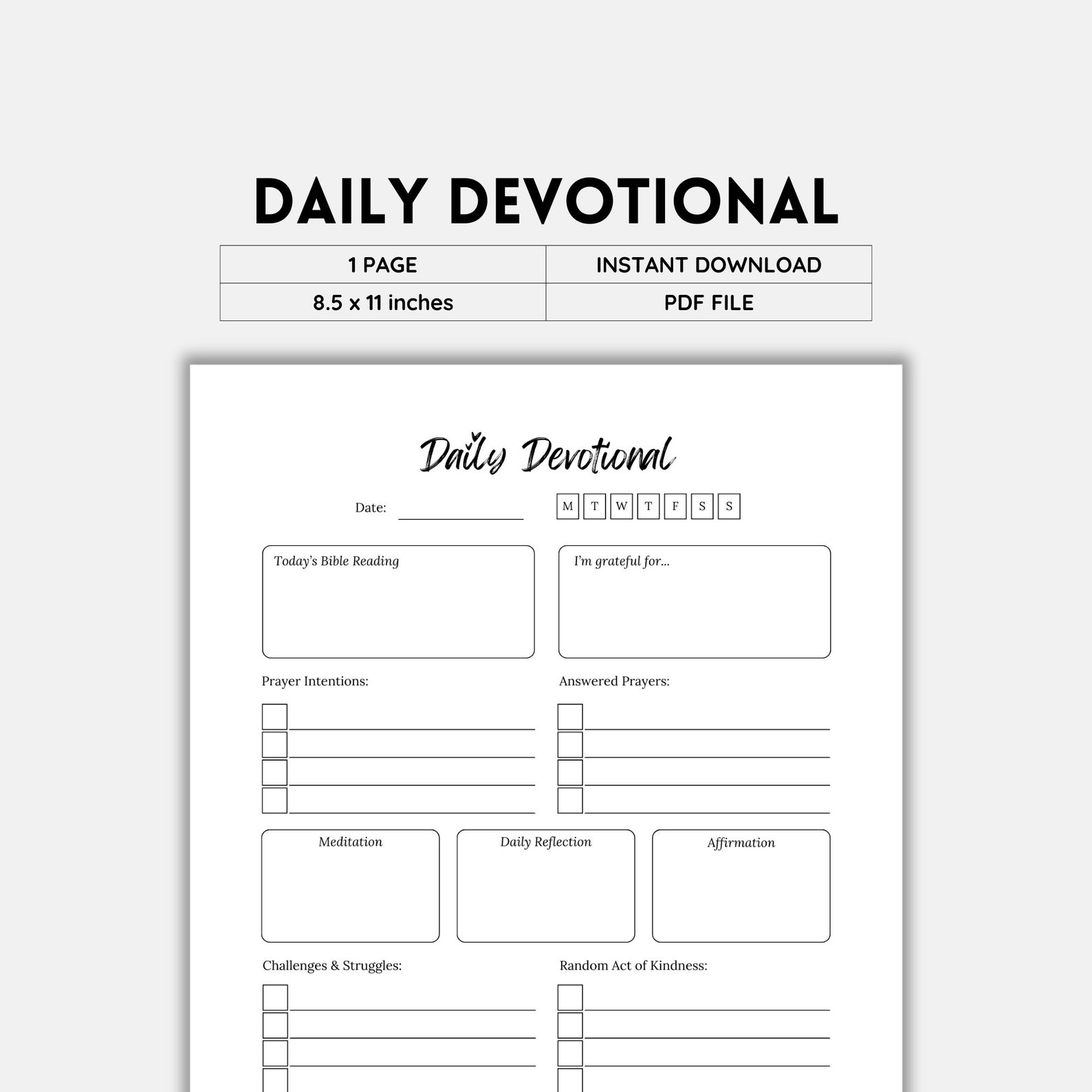 Daily Devotional, Devotional Journal, Devotional Planner, Daily Prayer ...